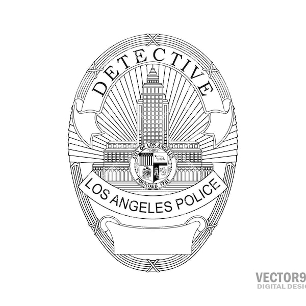 Lapd Logo Vector - Etsy Denmark