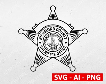 Virginia Police Badge Svg - Etsy Canada