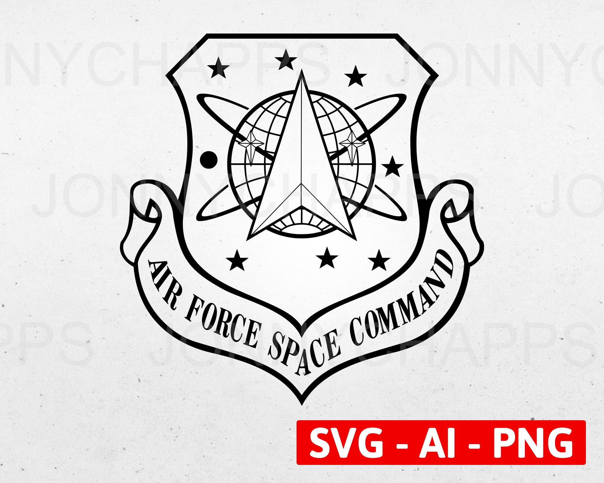U.S. Air Force Space Command Digital Vector .ai .svg .png | Etsy
