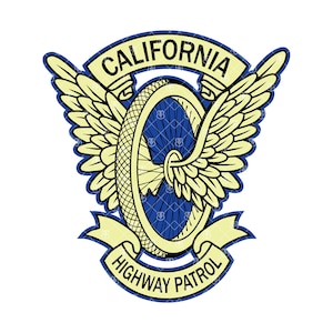 California Highway Patrol CHP Motorcycle Motorman Wings Badge Emblem in Svg, Eps, Dxf, and Png ...