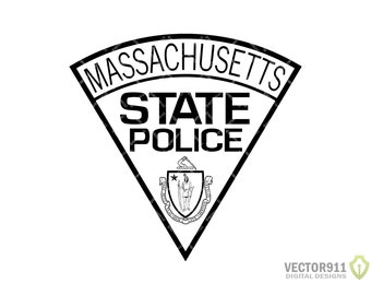Massachusetts State Police Patch Sticker - Etsy