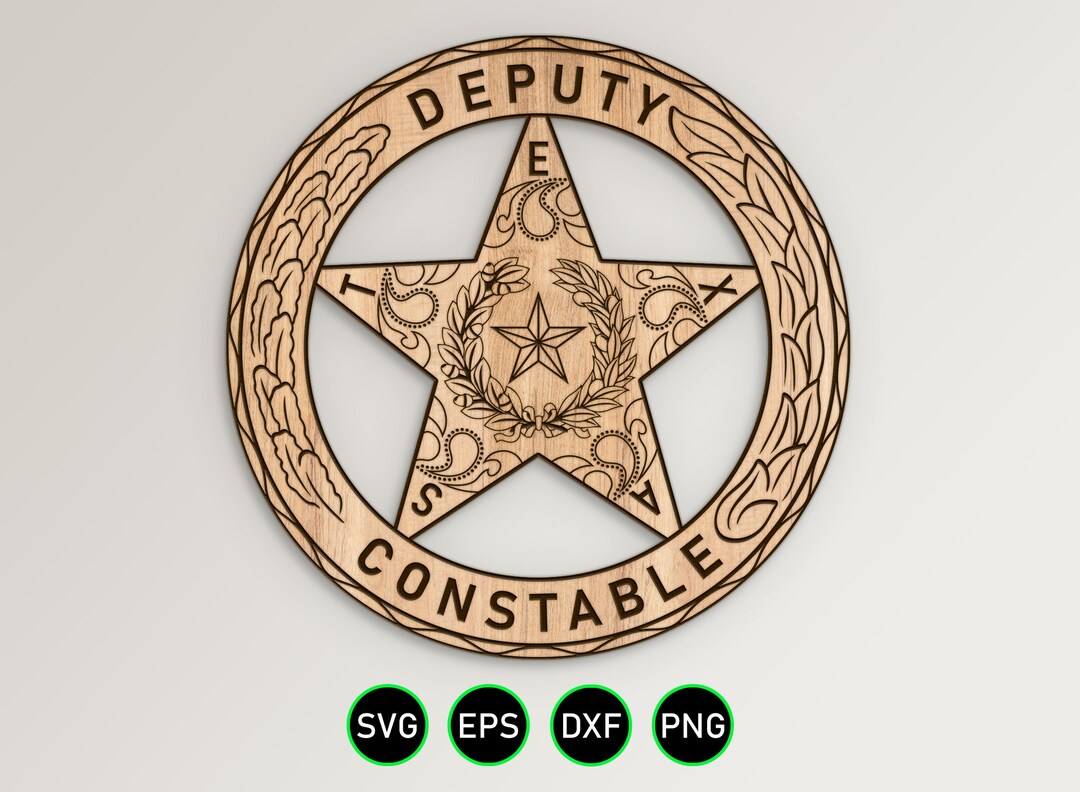Texas Deputy Constable Badge SVG, Constables Department Vector Clipart ...