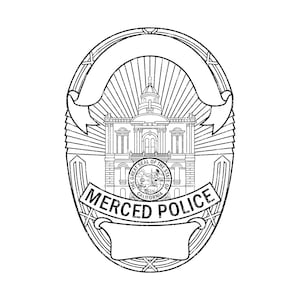 Merced California Police Department Badge CA Law Enforcement - Etsy
