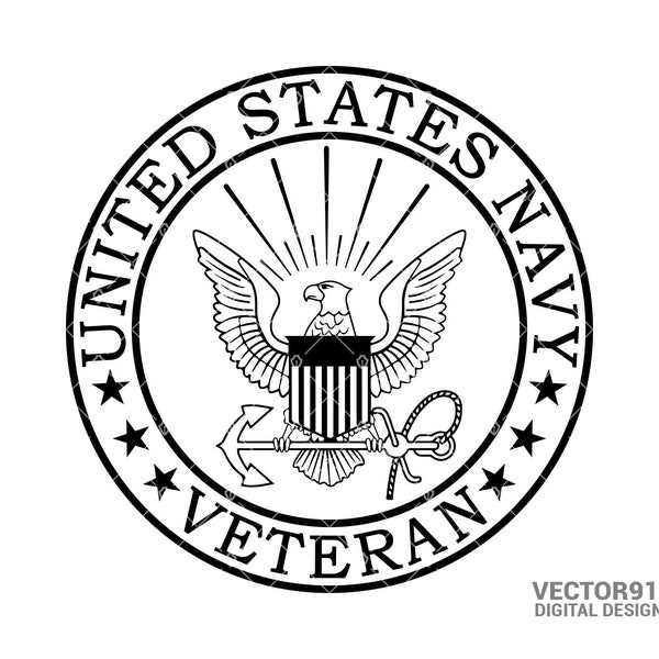 Navy Emblem Svg - Etsy