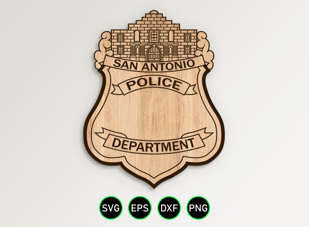 San Antonio Texas Police Badge SVG, Police Department Officer Vector ...