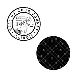 Cook County Illinois Seal, Cook IL County Seal Emblem Logo Digital ...
