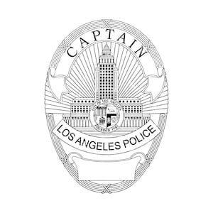 LAPD Captain Badge SVG, Los Angeles California Police Department Vector ...