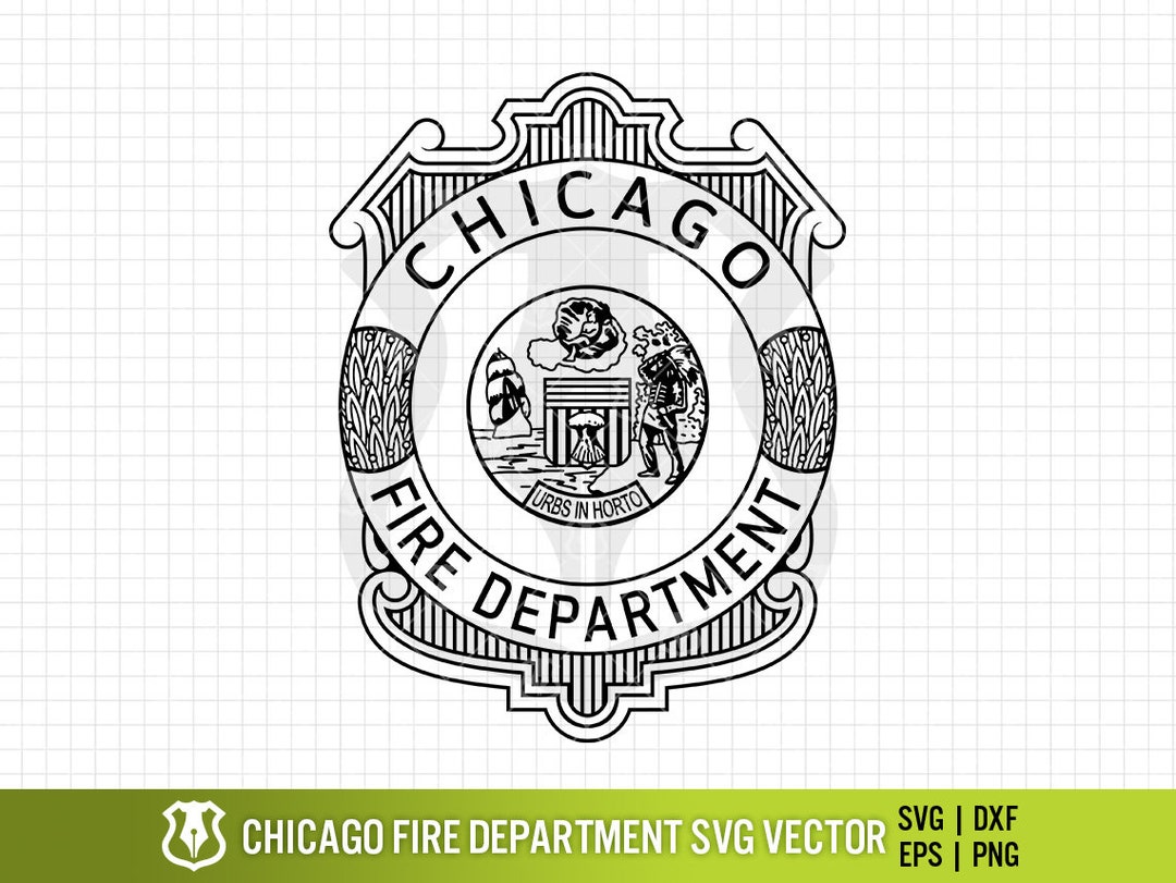 Chicago Fire Department Emblem SVG Vector Illinois - Etsy