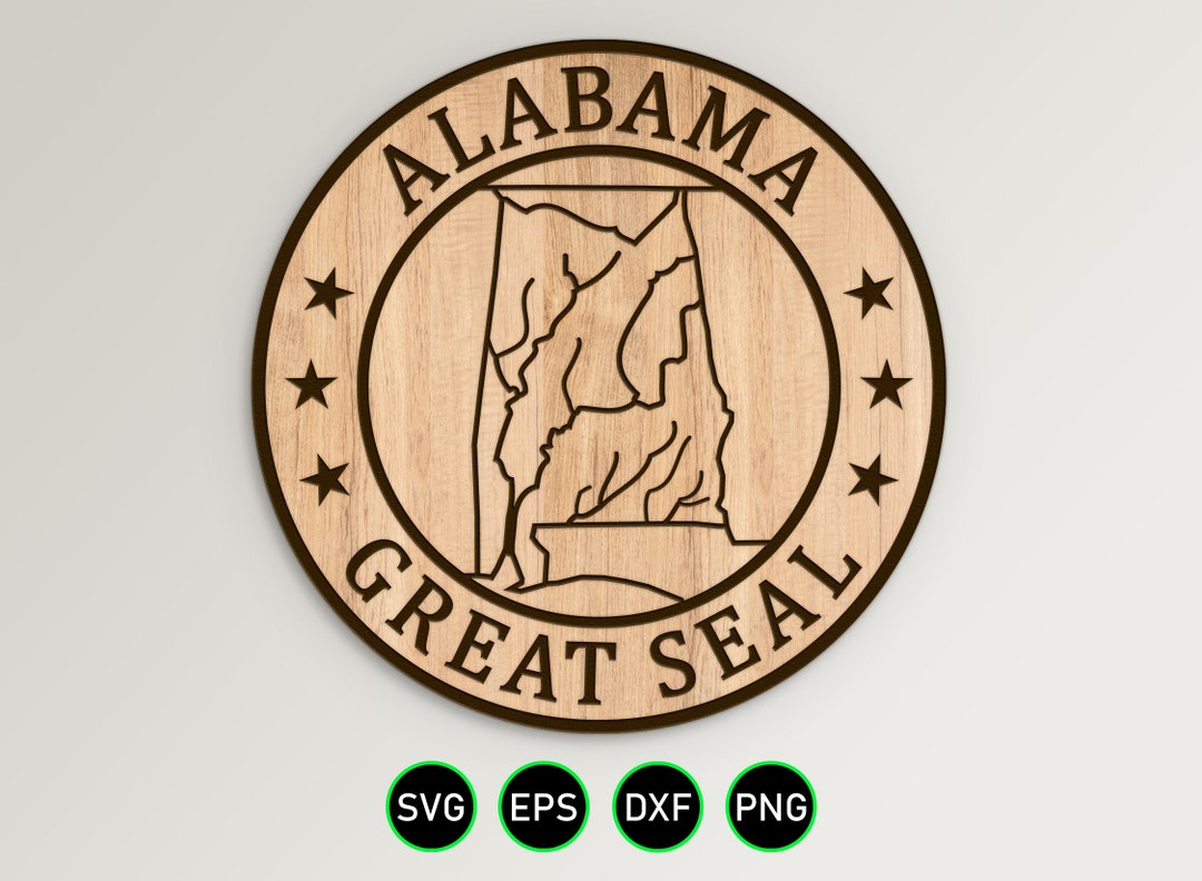 State Seal of Alabama SVG, Great Seal Simple Design Vector Clipart for ...