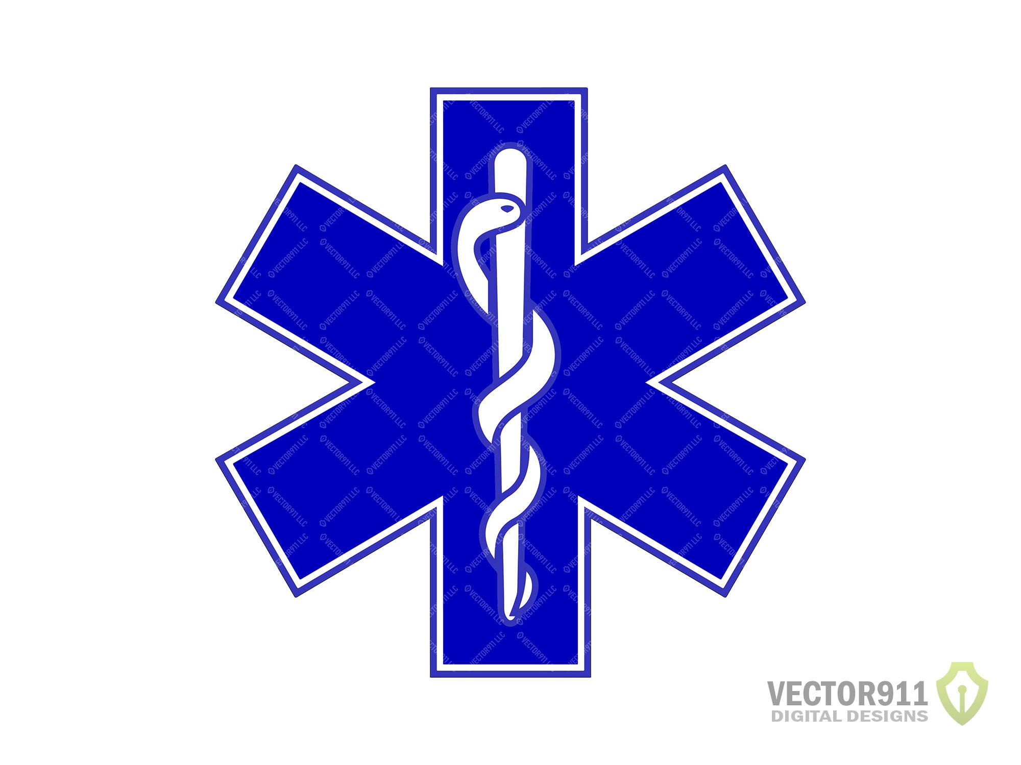 Medical Snake Logo Blue