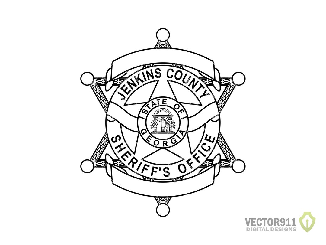 Jenkins County GA Sheriff Department Badge, GA Deputy Sheriff's Office ...