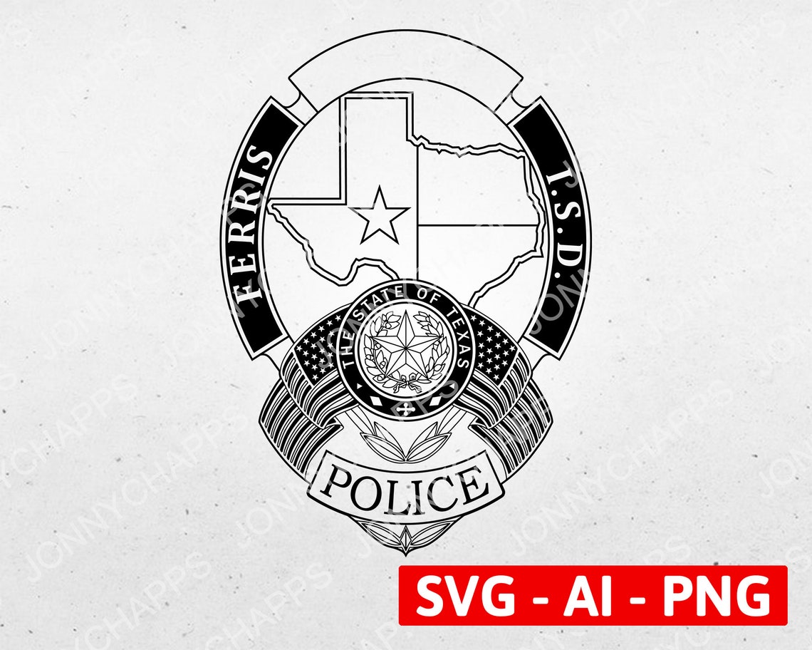 Ferris ISD Texas Police Officer Badge TX School Law - Etsy