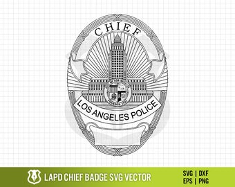 Los Angeles Police Badge SVG - Etsy