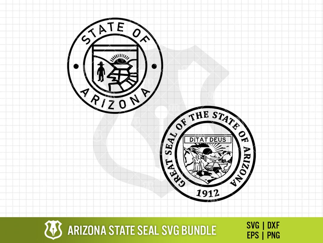 Arizona State Seal SVG Bundle Great Seal of Arizona PNG Bundle State ...