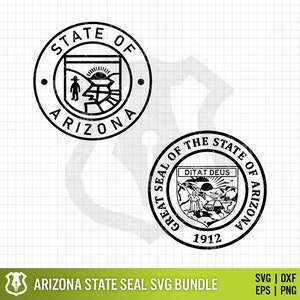 Arizona State Seal SVG Bundle Great Seal of Arizona PNG Bundle State ...