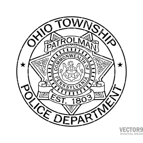Ohio Police Badge Vector - Etsy