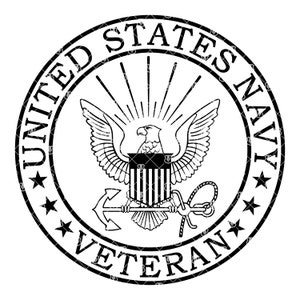 U.S. Navy Eagle Veteran Emblem, Standard Navy Seal Vet Logo Digital ...