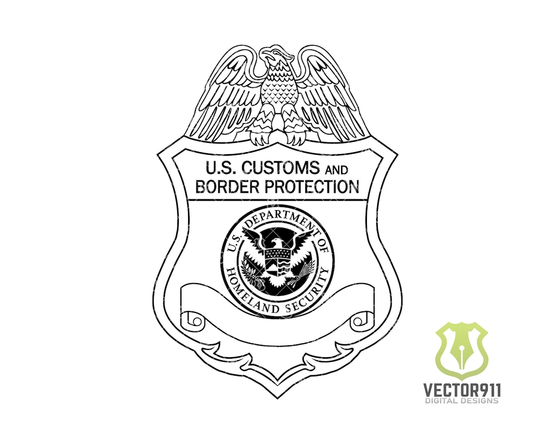 US Customs and Border Protection Badge CBP Badge Blank in Svg - Etsy