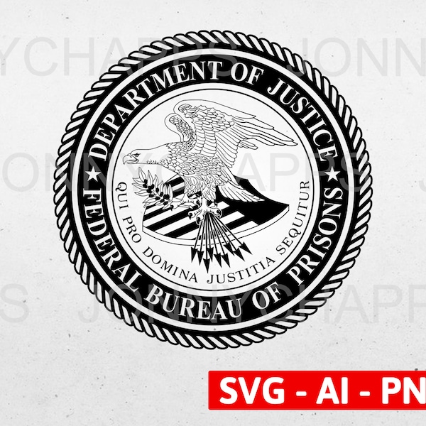Department of Justice Bureau of Prisons Svg - Etsy