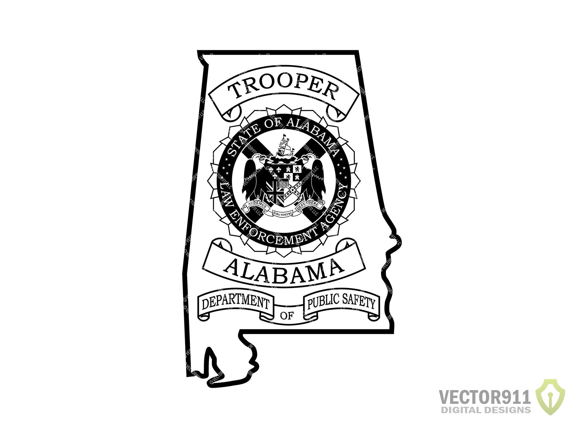 Alabama State Police Trooper Logo Version 2 AL Highway Patrol - Etsy