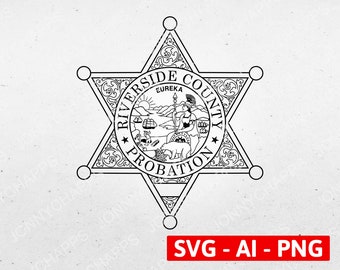 California Probation Badge Svg - Etsy