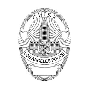 LAPD Chief Badge SVG Vector Los Angeles Police Department - Etsy