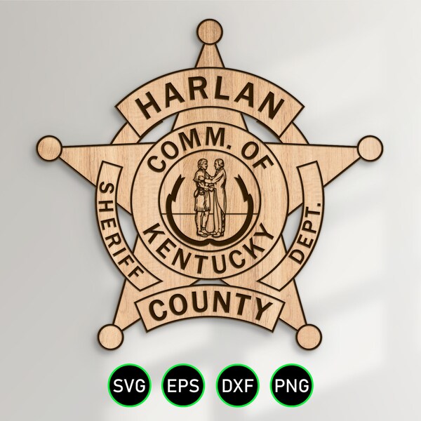 Kentucky Sheriff Badge Svg - Etsy