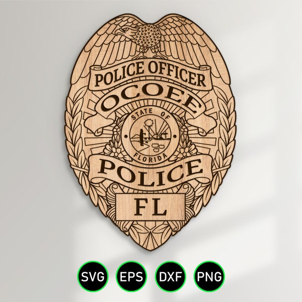 Florida Police Badge Svg - Etsy