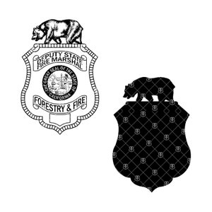 California State Fire Marshal Badge SVG, Forestry and Fire Deputy ...