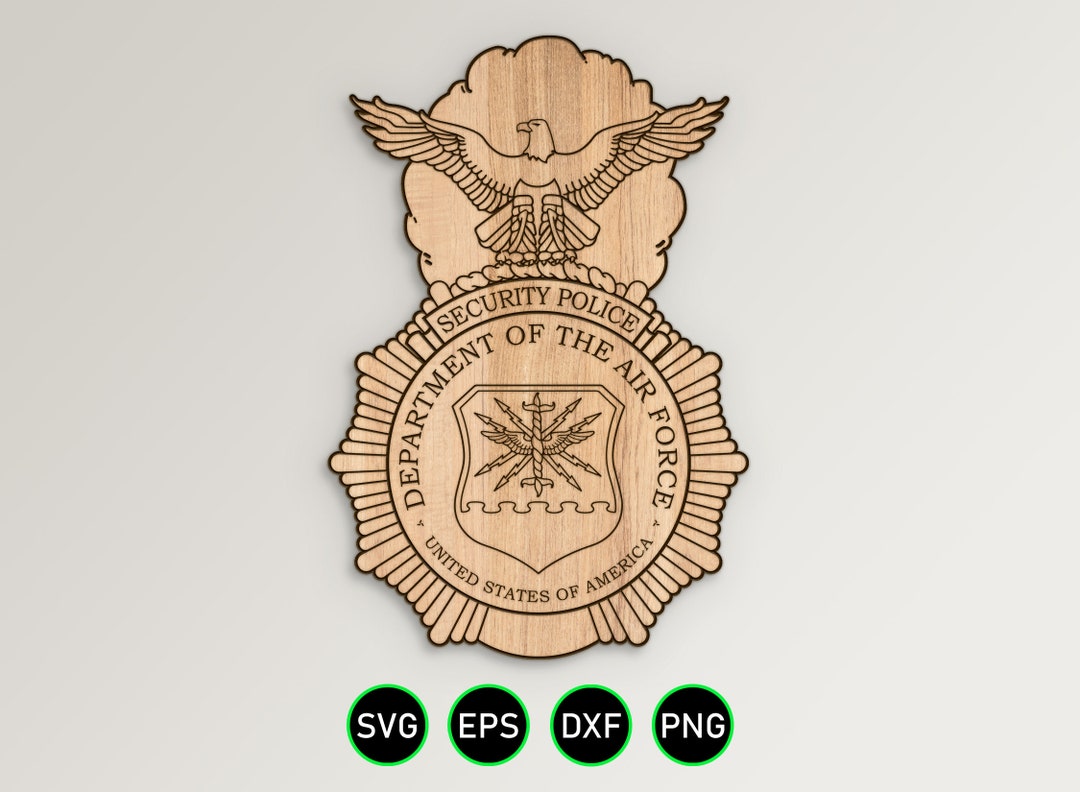 Air Force Security Forces Badge SVG, USAF Police Specialist Vector ...