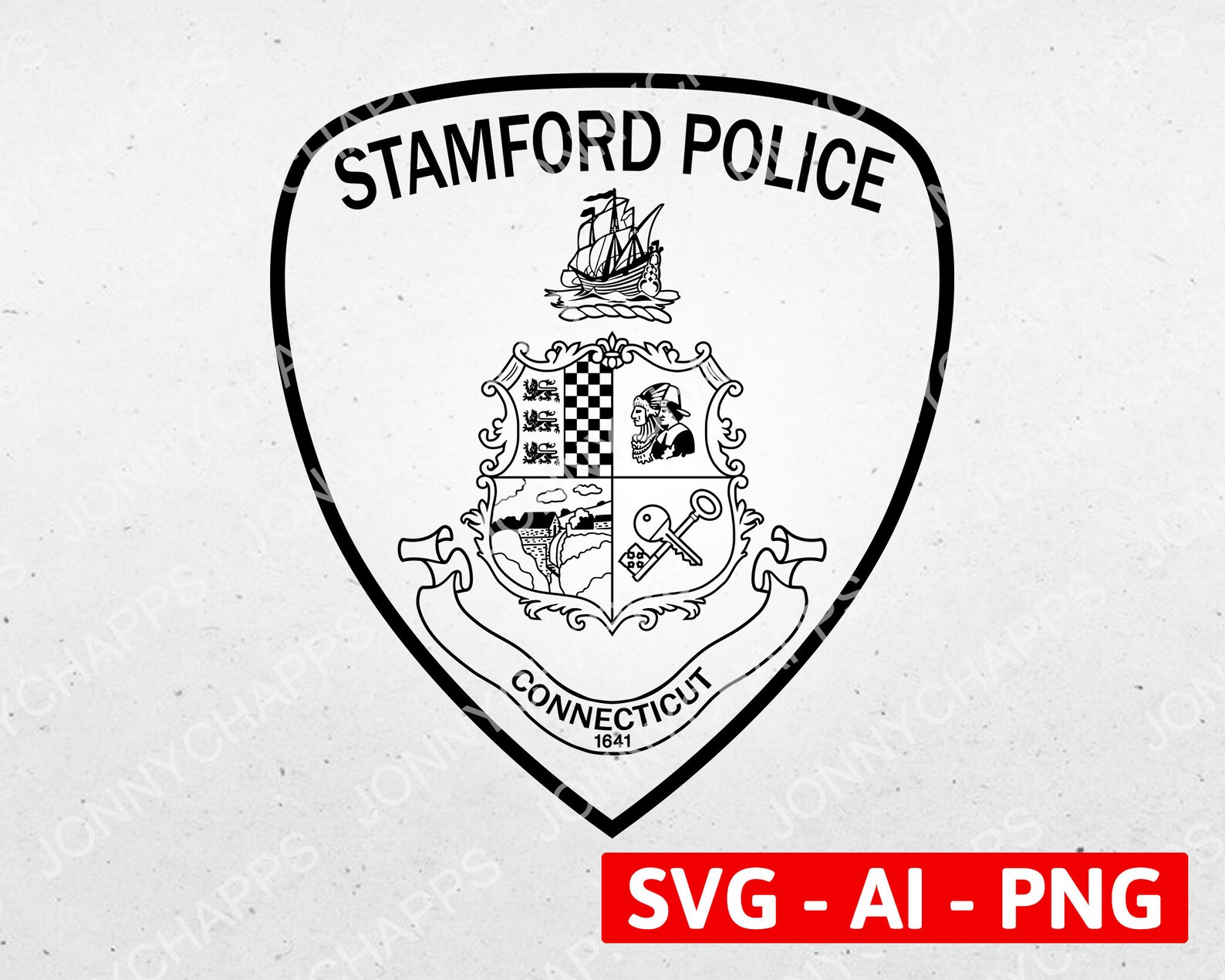 Stamford Connecticut Police Department Patch CT City Law | Etsy