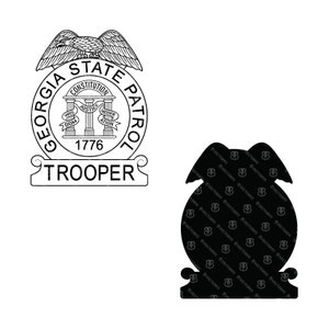 Georgia State Patrol Trooper Badge SVG, State Police Highway Patrol ...