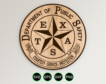 Texas Department of Public Safety Seal SVG Bundle, Texas DPS Emblem ...