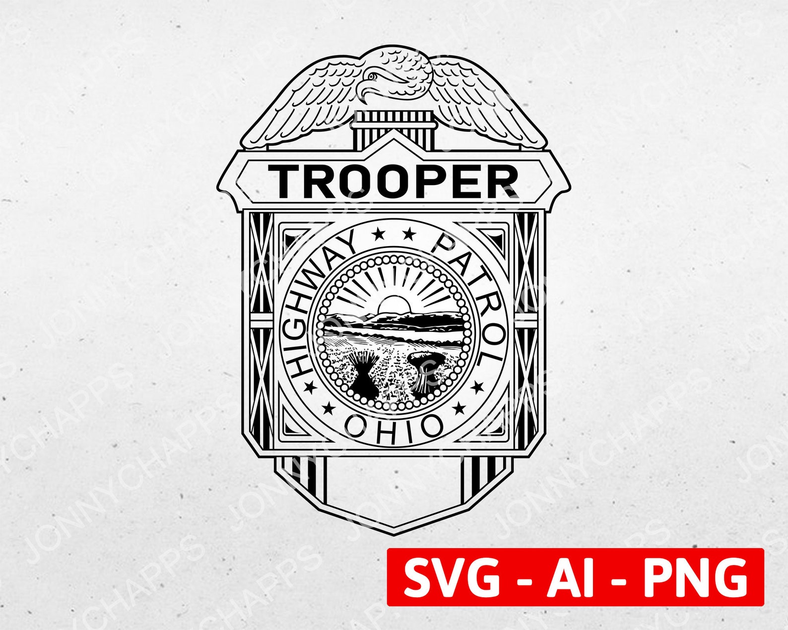 Ohio State Police Trooper Badge OH Highway Patrol Law - Etsy