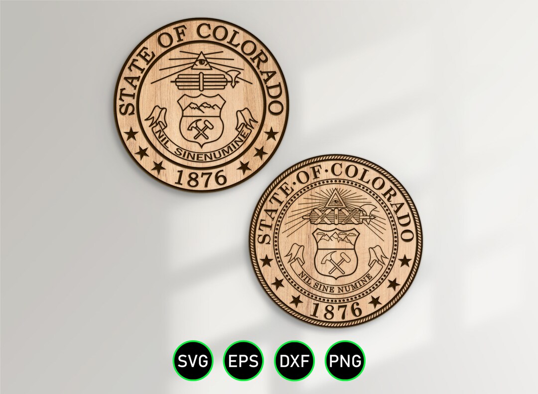 State of Colorado Seals Bundle SVG, Great Seal Simple Standard Designs ...