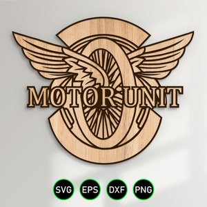 Motor Unit Motor Wings SVG, Police Motorman Motorcycle Badge Vector ...