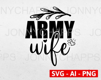 Army Spouse Svg | Etsy