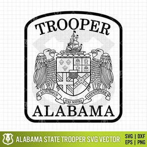 Alabama Trooper Emblem SVG Vector AL Highway Patrol Badge Patch PNG ...