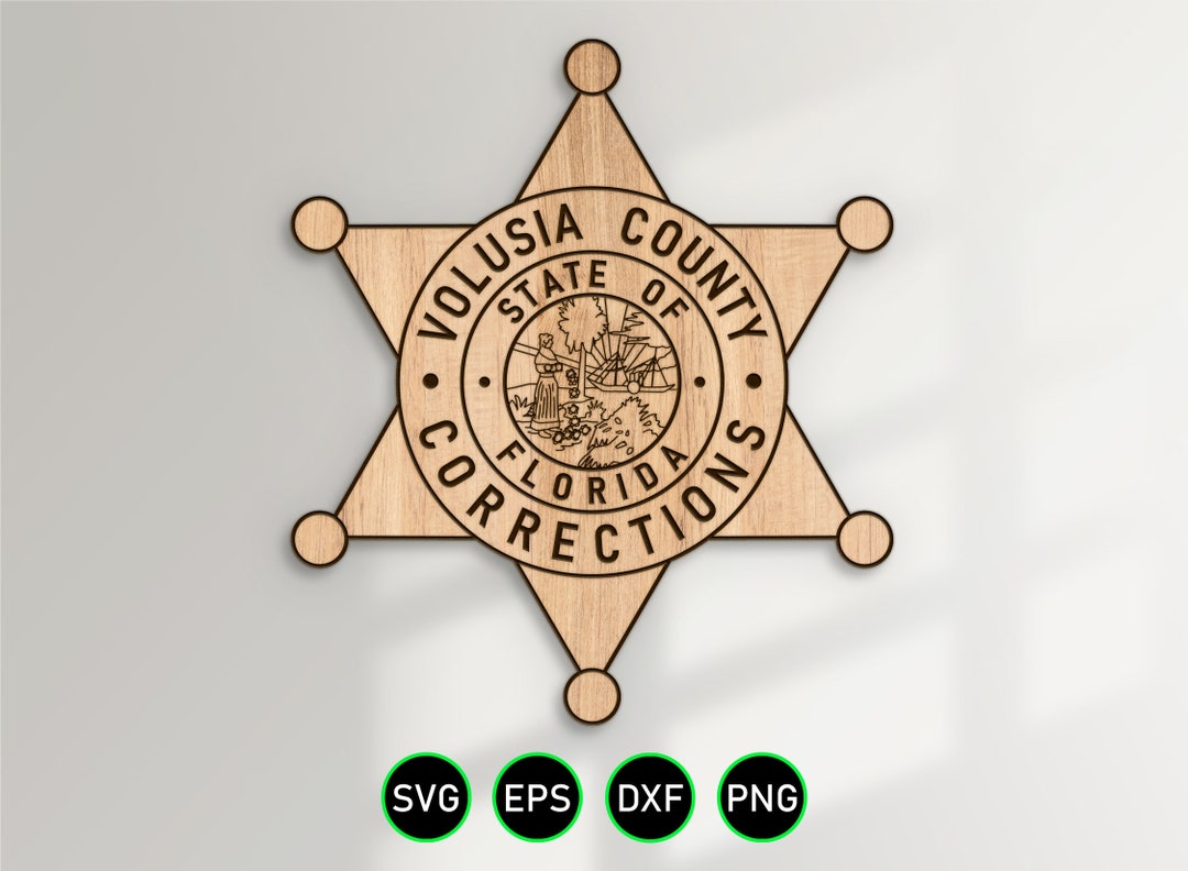 Volusia Florida Corrections SVG, County Correctional Officer Shield ...
