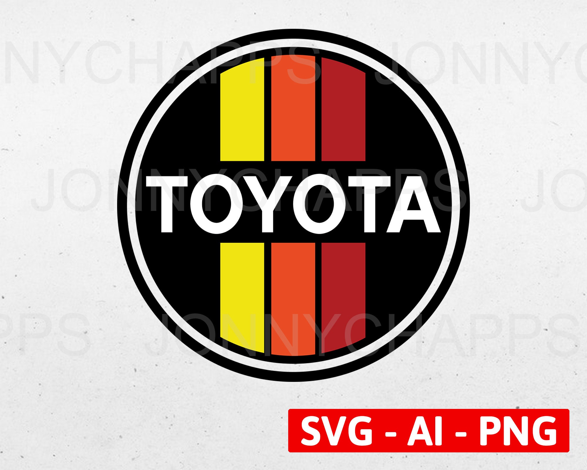 Vintage Toyota Logo Digital Vector .ai .svg .png Layered | Etsy