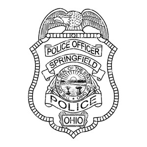 Springfield Ohio Police Department Badge SVG Image Police Officer Badge ...