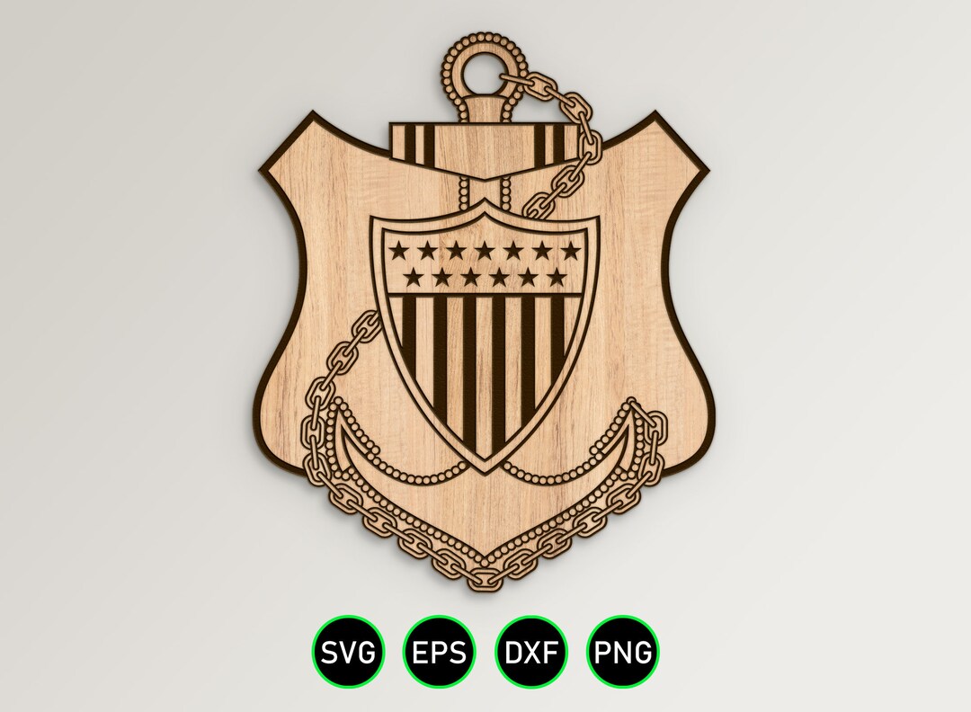 USCG ME Chief Anchor Badge SVG, Coast Guard Maritime Enforcement ...