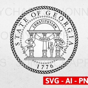 Georgia State Logo - Etsy