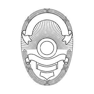 Classic Oval Badge V13 SVG, Blank Police Sheriff Fire Badge Design ...