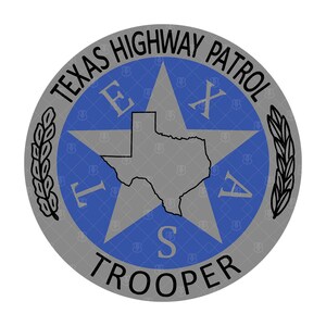 Texas Trooper Badge Layered SVG Bundle Texas DPS Highway Patrol Badge ...