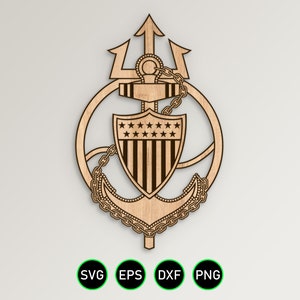 USCG MSTC Anchor Badge SVG, Coast Guard Marine Safety Technician Chief ...