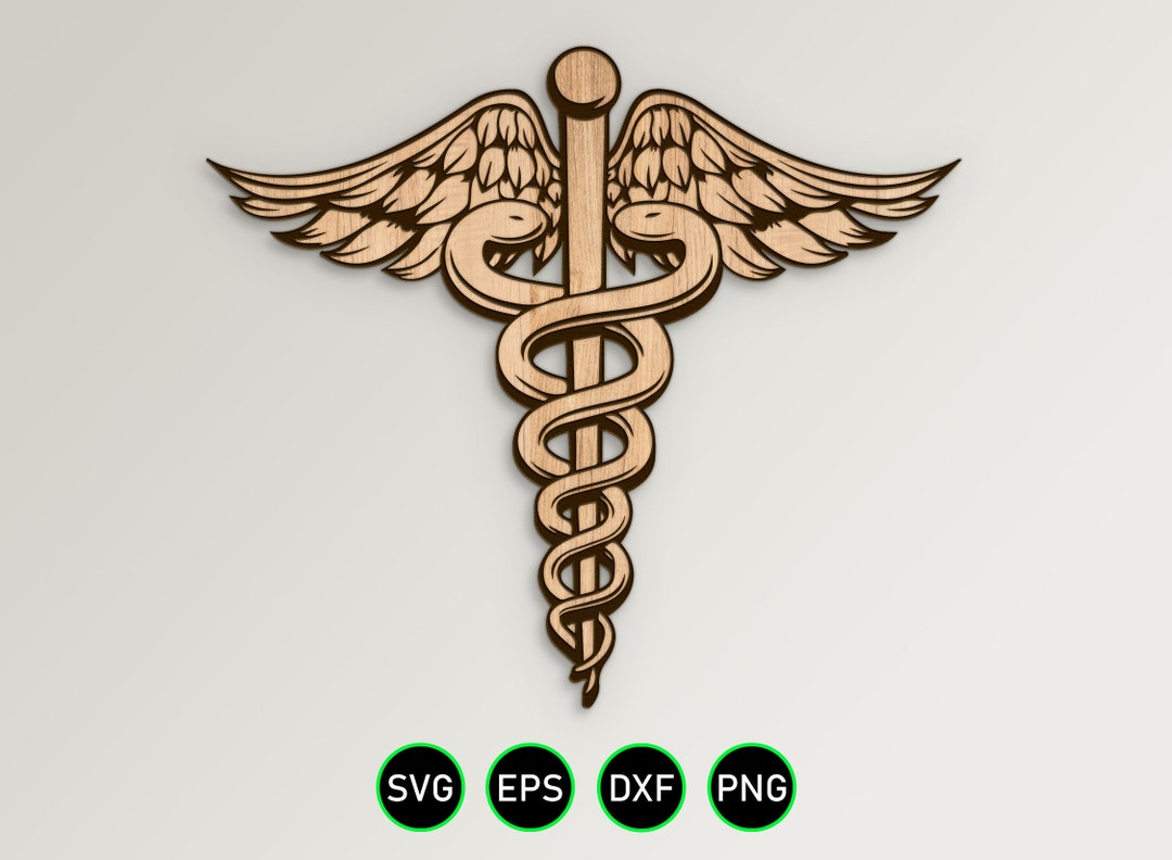 Emblème du caducée d'infirmière SVG, clipart vectoriel du personnel ...