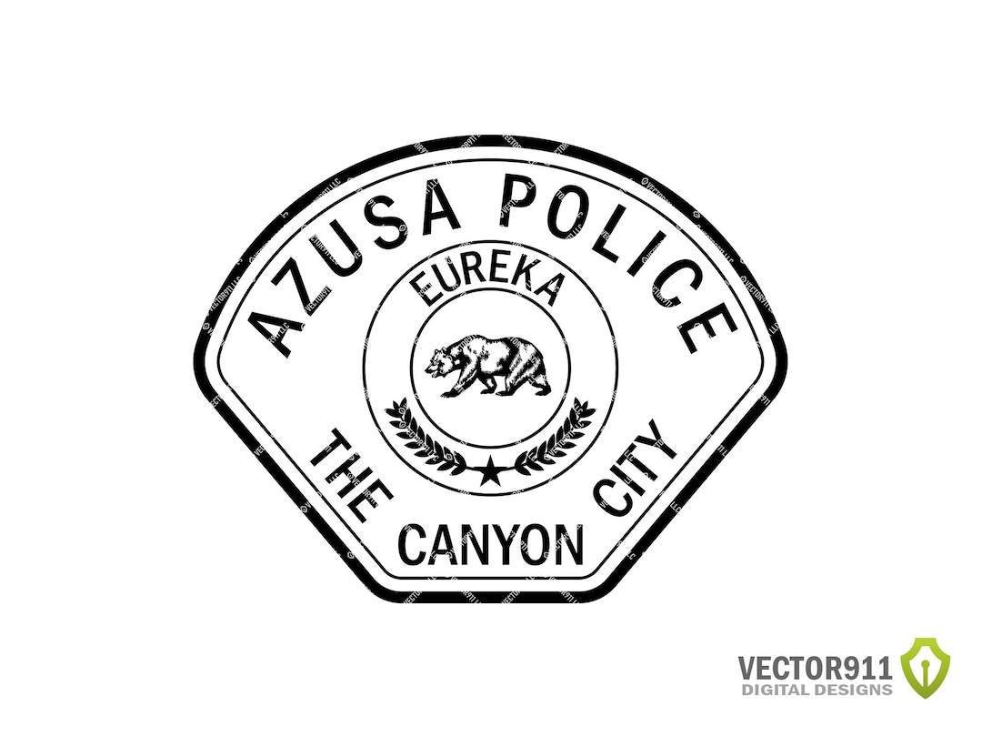 Azusa California Police Department Patch, CA City Law Enforcement Logo ...