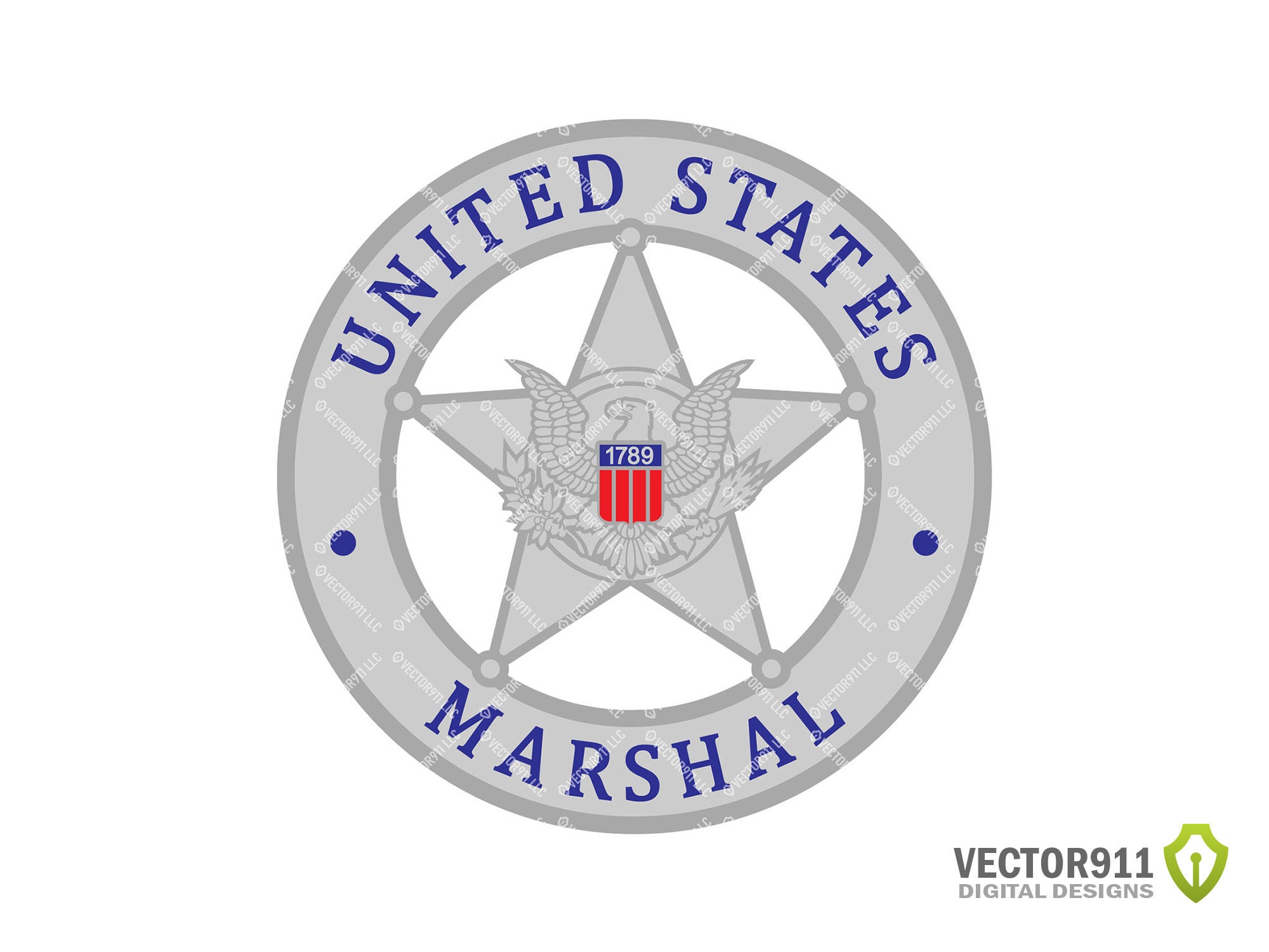 US Marshals Service USMS Badge in Svg Eps Dxf and Png - Etsy