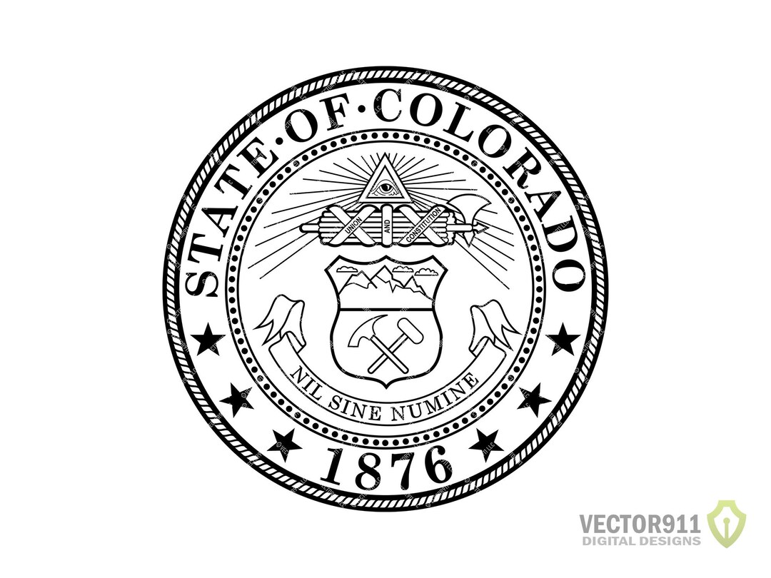 Colorado State Seal Logo Insignia in Svg Eps Dxf and Png - Etsy